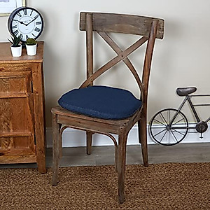 Klear Vu Gripper Omega Non-Slip Windsor Chair Cushions with Skid-Proof Seat Pad for Dining Room, Kitchen, and Office Use, 16x15 Inches, 4 Count (Pack of 1), Indigo