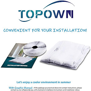 TOPOWN 560cm/220"Universal Window Seal for Portable Air Conditioner and Tumble Dryer,Easy to Install-Seal for AC Unit-Sealing AC with Zip and Adhesive Fastener,Works with Every Mobile Air-Conditioning