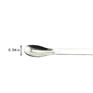 Maxmoral 1 Set Stainless Steel Micro Lab Sampling Scoop Spatulas Combination Reagent Spoon Laboratory Supplies (Pack of 4)