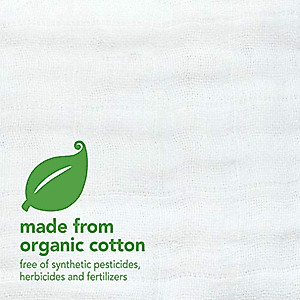 green sprouts Muslin Burp Cloths Made from Organic Cotton 4 Absorbent Layers Protect from sniffles, Drips & drools 100% Organic Cotton Muslin, Super Soft & Softer with Every wash, Machine Washable