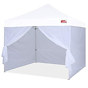 MASTERCANOPY Pop-up Canopy Sidewall Kit, 3 Sidewalls & 1 Doorwall Only (10x10,White)