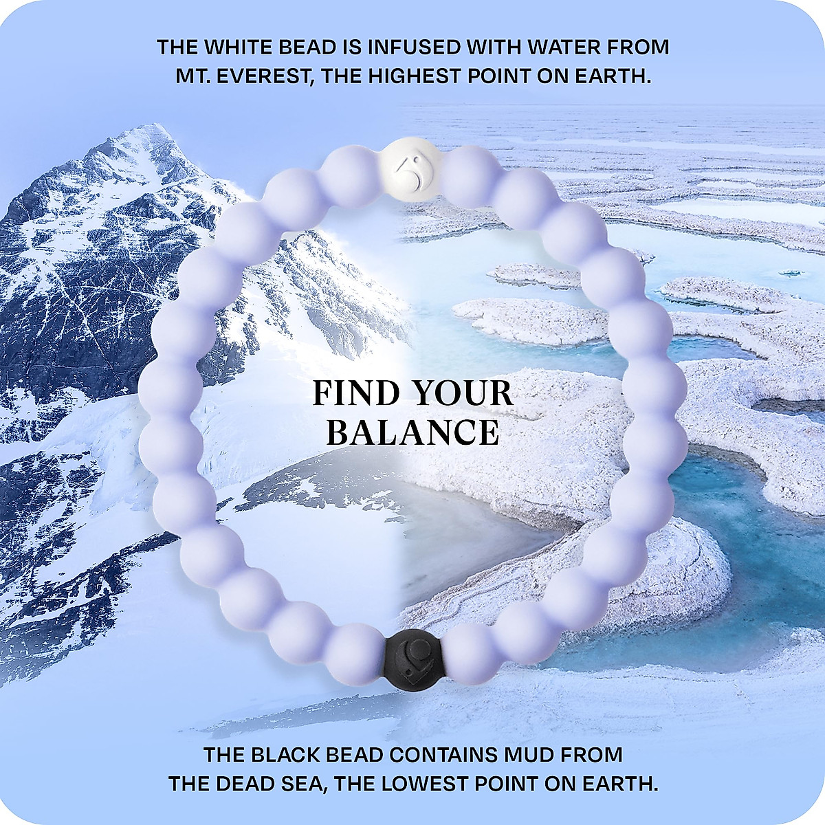 Lokai Silicone Beaded Bracelet for Diabetes Awareness - Small, 6 Inch Circumference - Jewelry Fashion Bracelet Slides-On for Comfortable Fit - Diabetes Awareness Bracelet for Men, Women & Kids