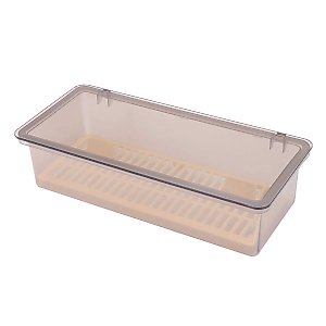 Gatuida Flatware Tray Kitchen Drawer Organizer With Lid And Drainer, Plastic Kitchen Cutlery Tray and Utensil Storage Container with Cover,- proof Dinnerware Holder