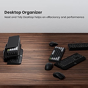 Acrylic Keyboard Mouse Storage Rack,Yikola 3-Tier Keyboard Display Stand,Acrylic Frame Holder Stand, Gaming Keyboard Plate Holder Keyboard Mouse Desktop Organizer-Black