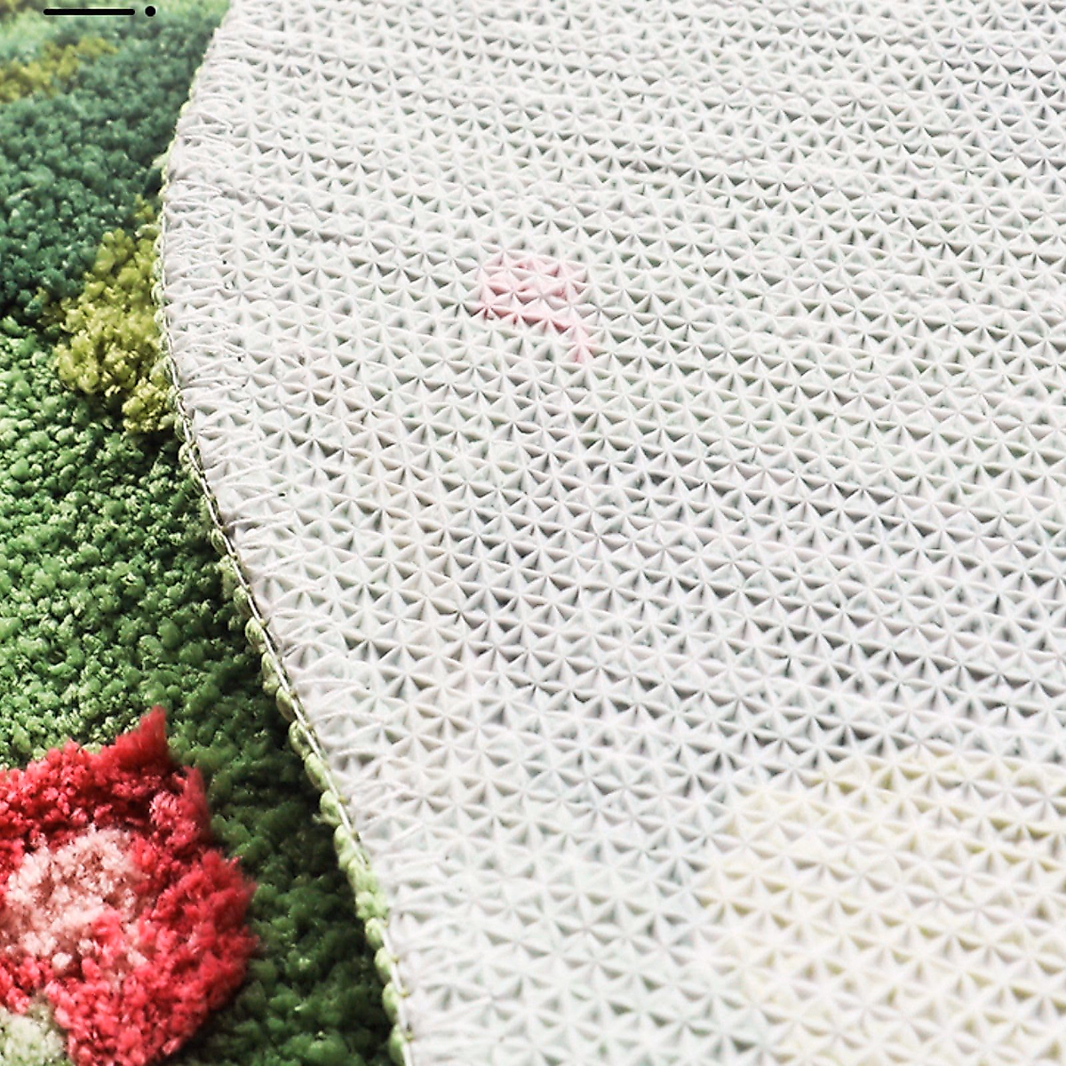 Green Moss Rug 3D Floral Moss Carpet,Runner Rugs for Bedroom with Rubber Backing, Washable Bathroom Runner Rug, Super Soft Plush Non Slip Long Rug, Aesthetic Rug -32x79in