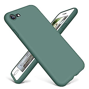 DTTO for iPhone SE Case 2020/2022, iPhone 7 8 Silicone Phone Case, [Romance Series] Shockproof Phone Case with Honeycomb Grid Cushion for Apple iPhone 7/8/SE 2020/2022, 4.7 inch, Midnight Green