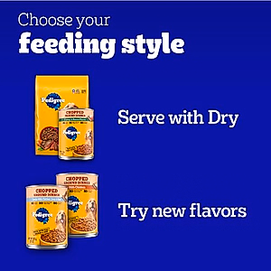 PEDIGREE CHOICE CUTS IN GRAVY Adult Canned Soft Wet Dog Food Variety Pack, with Beef and Country Stew, 13.2 oz. Cans (Pack of 12)