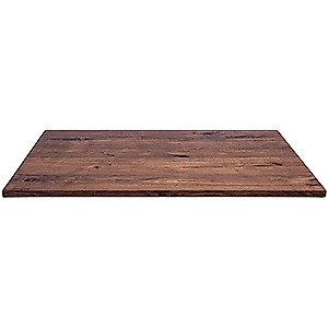 WOODCN Home Office Desk Handmade Rustic Style Workstation Computer Desk Solid Walnut Wood Veneer with Metal Modern Simple Study Writing Desks (58x28 Inch, Only Table Top)