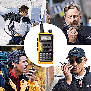 BaoFeng UV-S9 Plus(Upgrade of UV-5R) 8-Watt 2200mAh Larger Battery with USB Charger Cable Rechargeable long rang VHF UHF Dual Band Amateur Ham Two Way Radio(Orange)