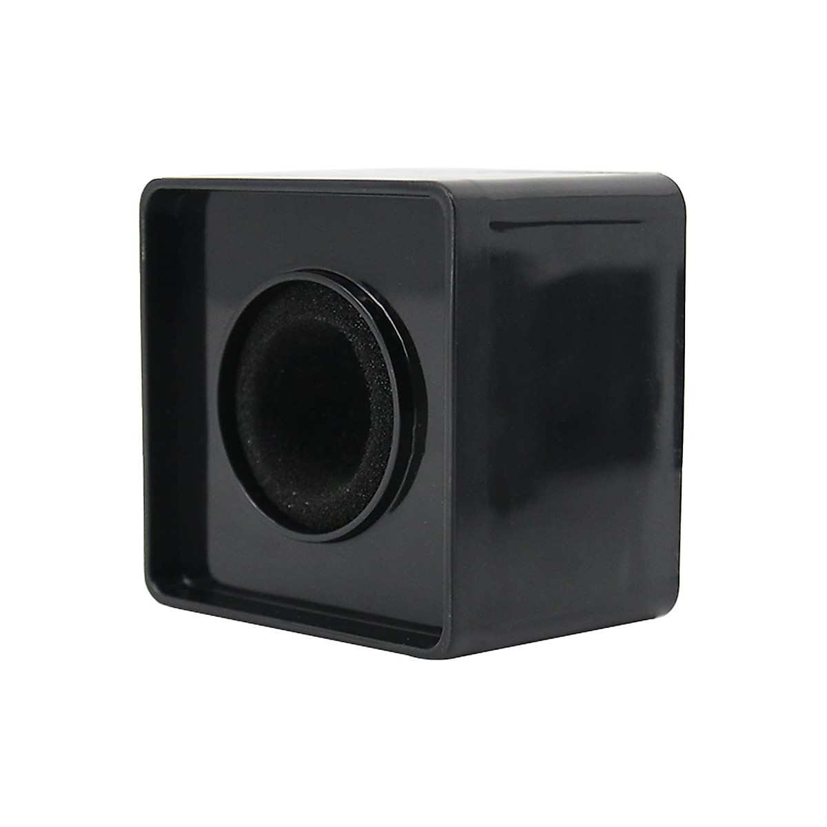 YaeGarden 4-Pack Microphone Flag Station Portable Square Cube Shaped Interview Mic Flag Station Logo Superior ABS Material, Black