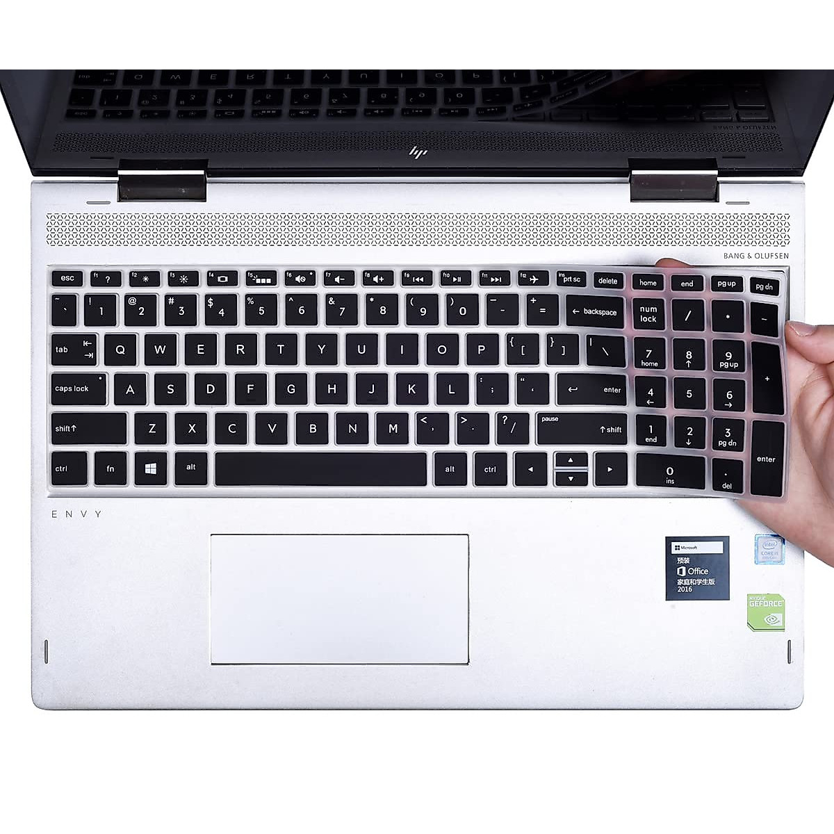 Keyboard Cover for HP Laptop 15.6" 15-dw 15-dy 15-ef 15-cc/cs 15t-dw400 15-dy5033dx 15-dy5073dx 15-dy5399nr dy5599nr 15-dy2703dx dy2702dx 15-ef2099nr 15-dw1083wm, HP Spectre x360 15-ch011dx Skin,Black