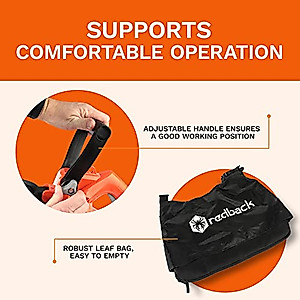 Redback Leaf Blower Vacuum Battery Powered Blower for Cleaning Up Small Garden Debris Cordless Lawn Vacuum with Powerful Mulcher Modern Lawn Care Equipment Tool Only EV48OD