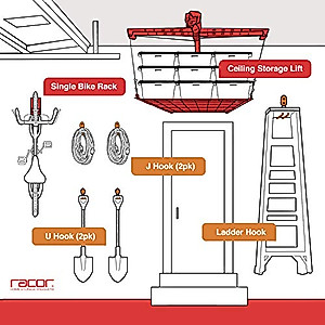 Racor - L2000 - Tornado Ladder Hook - Extended L-Hook Design - 2-Pack