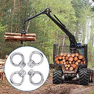 PAGOW 8pcs Stainless Steel 316 Lifting Eye Nut, 1/4" UNC Heavy Duty Marine Grade, Hardware Ring Shaped Eye Bolt