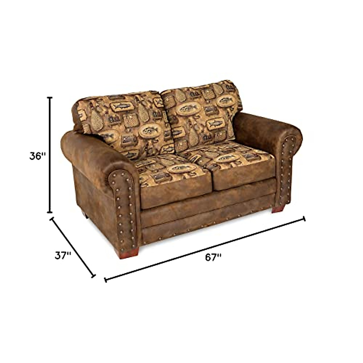 American Furniture Classics Model River Bend loveseat, Brown