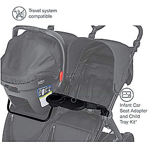 Britax B-Lively Double Stroller Infant Car Seat Adapter & Child Tray Kit