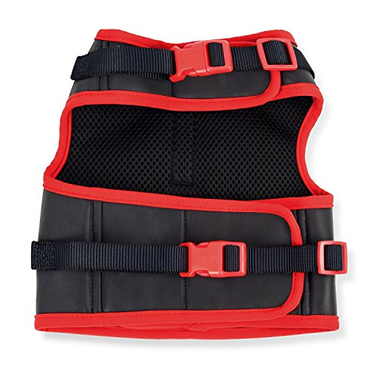MARTHA STEWART Adjustable Reflective Comfort Harness for Dogs, Red, Size 16