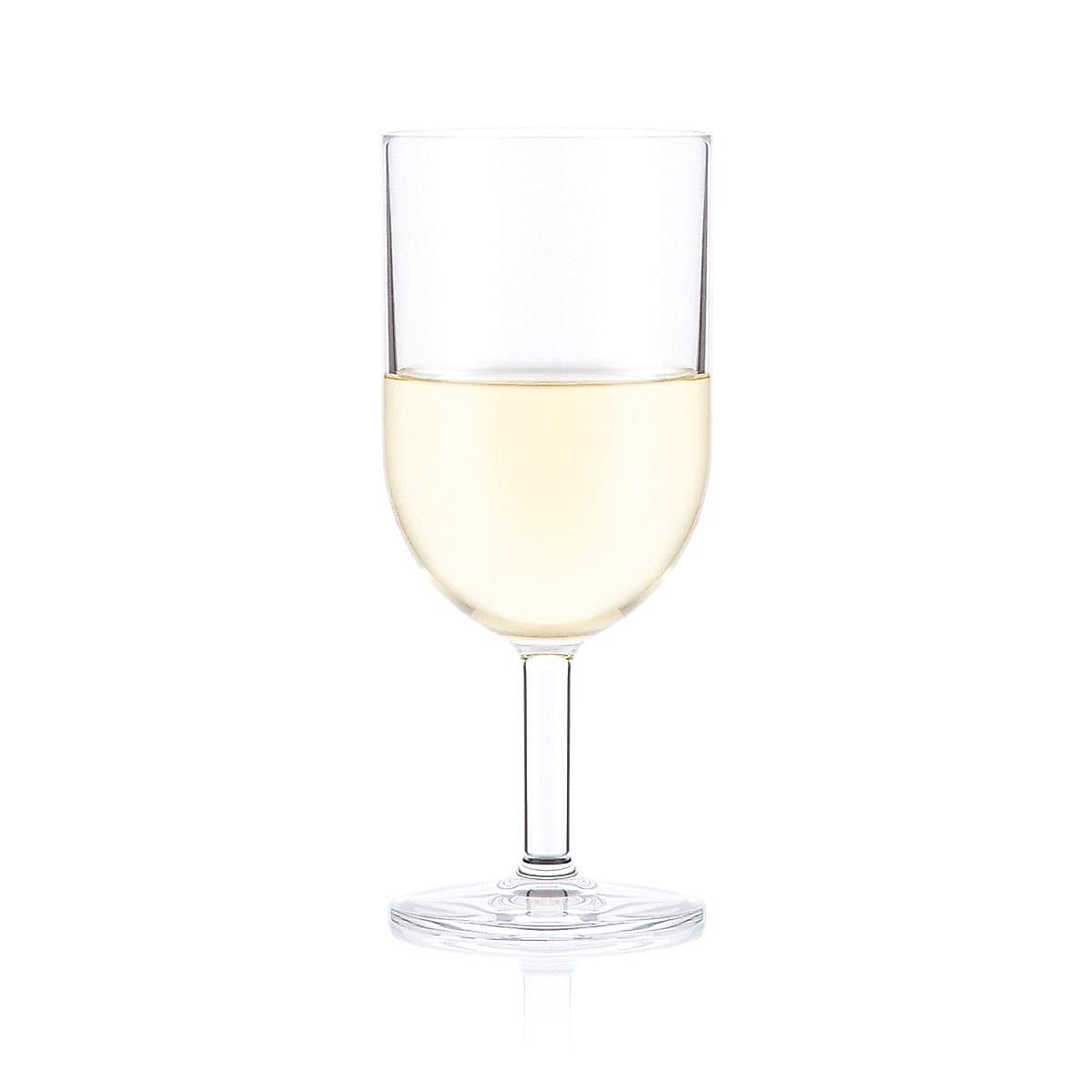 Bodum Oktett BPA-Free SAN Plastic Shatterproof Glass, 8 Ounce (6-Pack), White Wine