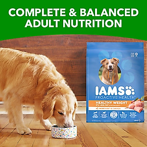 IAMS Adult Healthy Weight Control Dry Dog Food with Real Chicken, 29.1 lb. Bag