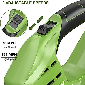 AKQIY Leaf Blower Cordless- 20V 5.0 Battery-Powered Leaf Blower, 80-150MPH, Upgraded Motor and Mini Electric Leaf Blower with Charging Seat for Use in The Yard or Lawn