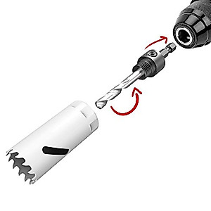 Ryker Hole Saw Kit with Arbors and Replacement Drill Bits, Heavy Duty Steel Construction for Boring Wood, Aluminum, Metal, or PVC, Plumbing and DIY Carpentry (Bi Metal - Metal Hole Saw Kit)