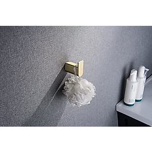 Brushed Gold Stainless Steel Wall Mounted Hand Towel Bar Toilet Paper Holder Robe Towel Hooks Bathroom Accessories Kit,Clothes Hook