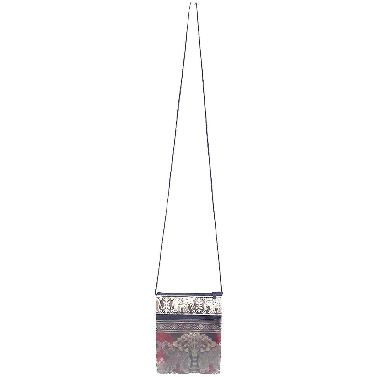 Thai Elephant Crossbody Bag Hmong Hill Tribe Hippy EB2 (Red)