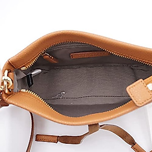 Marc Jacobs H103L01SP21 Smoked Almond Women's Maverick Tassel Leather Crossbody Saddle Bag