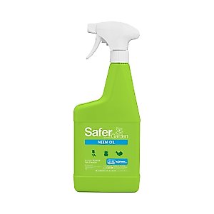 Safer Brand Garden SG5180 Insect Killing Fungicide, Miticide, and Insecticide Neem Oil Spray – Kills Insects & Mites – Controls & Prevents Fungal Disease – OMRI Listed for Organic Use – 24 oz