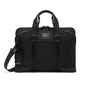 TUMI Men's Academy Briefcase, Black, One Size