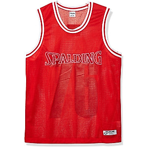 Spalding Men's Athletic Dry Mesh Basketball Jersey Shirt Tank White