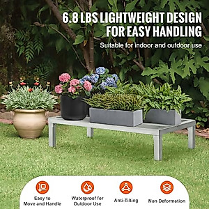 VEVOR Aluminum Dunnage Rack, 36” x 20” Commercial Food Floor Rack, 8” Off The Floor, 1800 lbs Capacity All-Welded Aluminum Storage Rack, for Storage in Restaurants, Kitchens, Garages and Vehicles