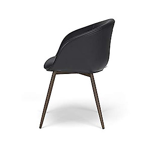 HON Basyx Monroe Upholstered Guest Chair, Black Bonded Leather