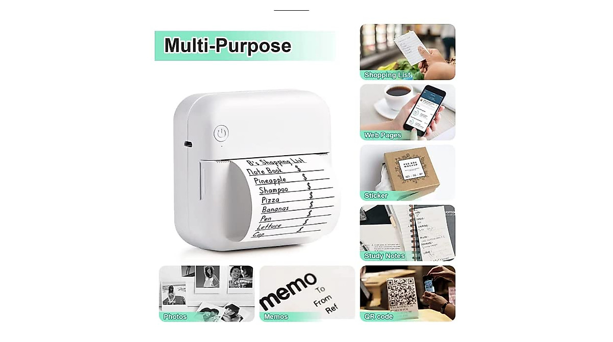 InstaProud Portable Sticker Printer - Compact Wireless Thermal Printer