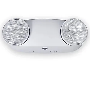 LED Emergency Light with Backup Battery, Commercial Emergency Light, Two Adjustable LED Light Head Emergency Lighting Fixtures, 120-277V AC fire Retardant UL Certified (1 Pack)