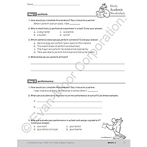 Daily Academic Vocabulary, Grade 5 Teacher Edition