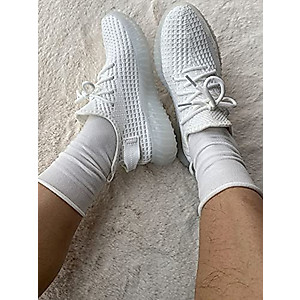 Doitall Women Roll Cuff Socks Womens Loose Casual Cotton Ruffle Slouch Crew Socks Cute White Socks Size 5-7