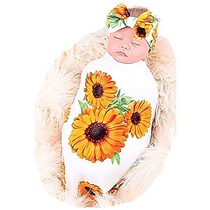 Muratomedo Newborn Baby Blanket Baby Receive Blanket Swaddling Blanket Printed Baby Swaddle Receive Blanket