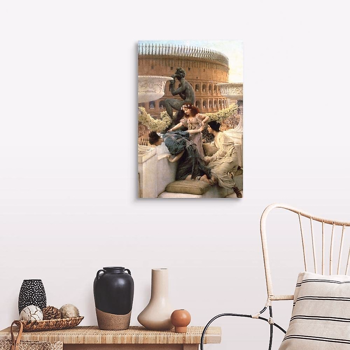 SYSMYXGS Easy Paint by Numbers Kits for Adults Kids Beginner DIY Acrylic Painting with Paints Brushes on Oil Canvas,Decoration Gift — The Colosseum, Lawrence Alma Tadema, 50x40cm,Unframed, Colorful