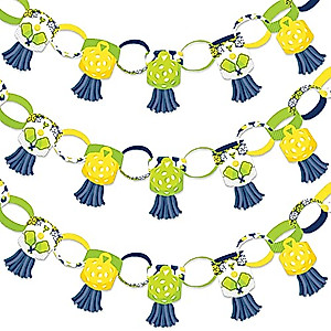Big Dot of Happiness Let’s Rally - Pickleball - 90 Chain Links and 30 Paper Tassels Decoration Kit - Birthday or Retirement Party Paper Chains Garland - 21 feet