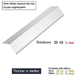 Htanch SN1751 (5-Pack) 16 13/16" Stainless Steel Heat Plate Replacement for Brinkmann Models 810-1750-S, 810-3820-S, 810-3821-S,Members Mark GR2210601-MM-0