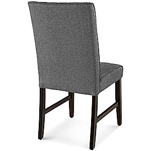 Modway Motivate Channel Tufted Upholstered Fabric Dining Side Chair, Set of 2, Gray