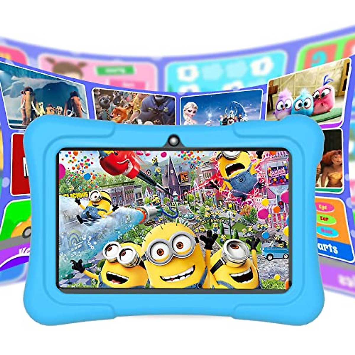 Kids Tablets, 7 inch Tablet for Kids, 32GB ROM, IPS HD Display, Android 11 Quad Core Processor, iWawa Pre Installed with Kid-Proof Case, Bluetooth, Dual Camera (Blue)