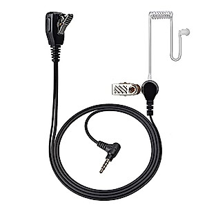 UAYESOK Acoustic Tube Walkie Talkie Earpiece with Mic PTT for YAESU Vertex FT-60 FT-60R FT-70 FT-70DR FT-1DR FT3DR VX-10 VX-110 VX-150 VX-400 Retevis RB15 RT40B