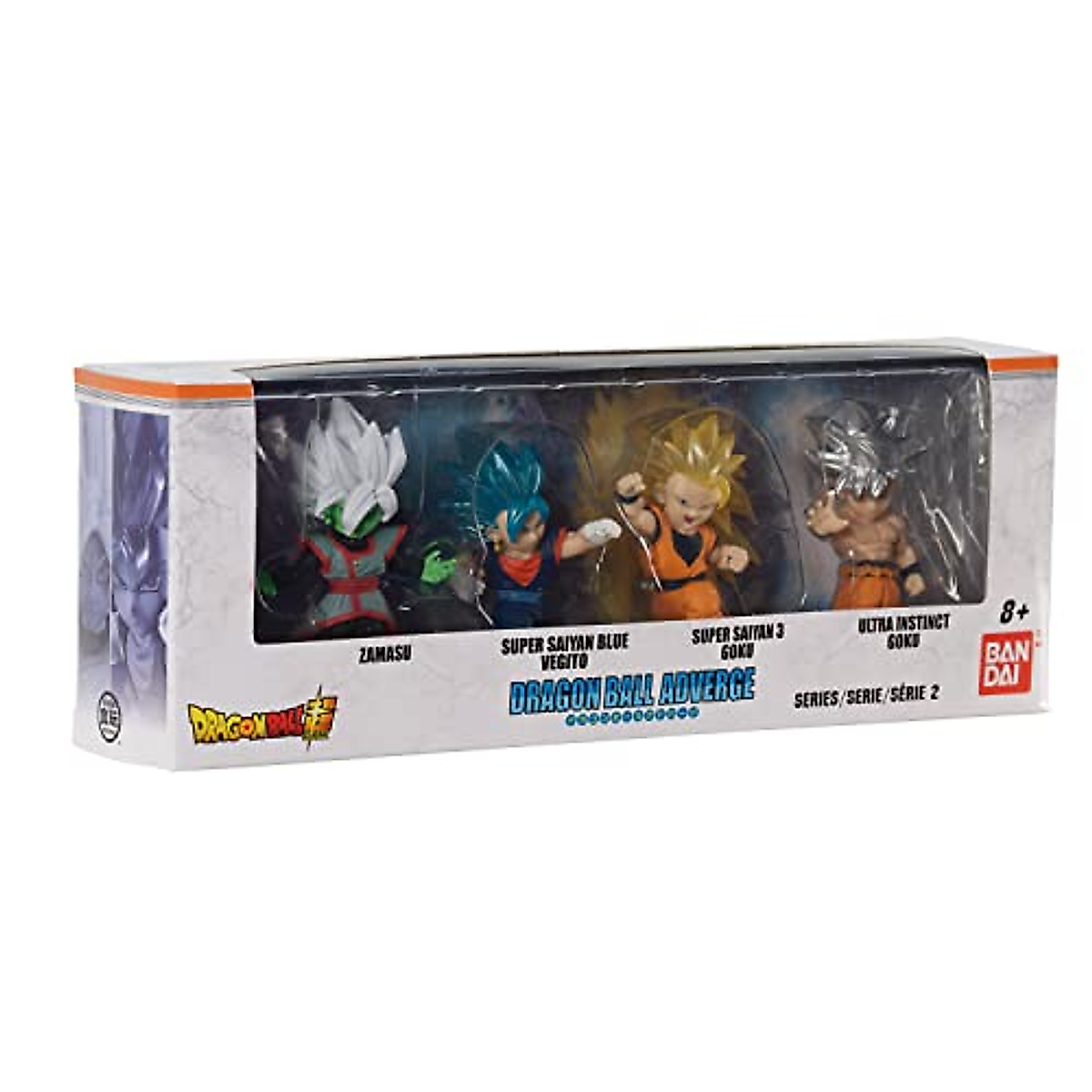 Bandai Namco - Dragon Ball Super - Super Saiyan Vegito, Zamasu, Super Saiyan 3 Goku, Ultra Instinct Goku, Dragon Ball Adverge 2" Figure (Box Set 4)