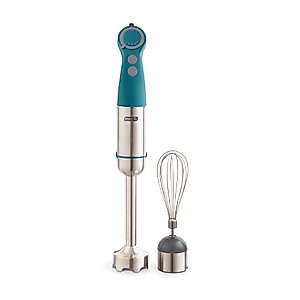 Dash Chef Series Immersion Hand Blender, 5 Speed Stick Blender with Stainless Steel Blades, Whisk Attachment and Recipe Guide – Teal