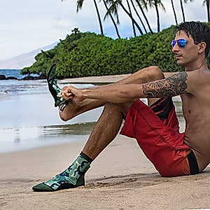 Seavenger SeaSnugs Beach Socks | Sand Skins For Outdoor Volleyball And Soccer | Kids, Mens, Womens (Geometric Palm, Large)