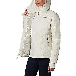 Columbia Women's Standard Heavenly Hooded Jacket, Chalk, Medium