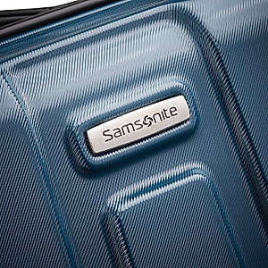 Samsonite Centric Hardside Expandable Luggage with Spinner Wheels, Teal, Checked-Medium 24-Inch