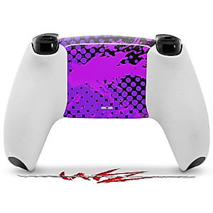 WraptorSkinz Skin Wrap compatible with Sony PS5 DualSense Controller Halftone Splatter Hot Pink Purple (CONTROLLER NOT INCLUDED)